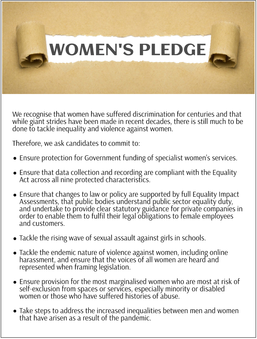 Women’s Pledge for MSP Candidates - For Women Scotland
