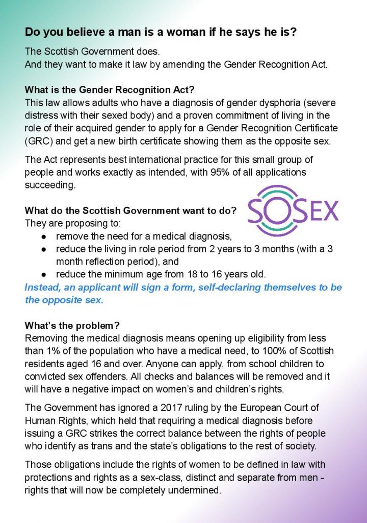 Leaflets - For Women Scotland