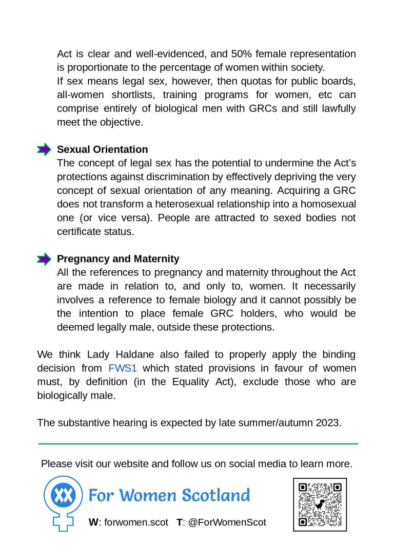Leaflets - For Women Scotland