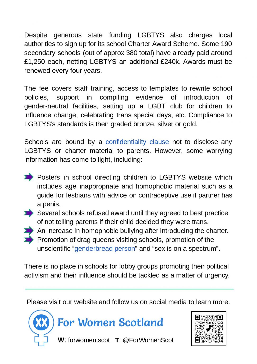 Leaflets - For Women Scotland