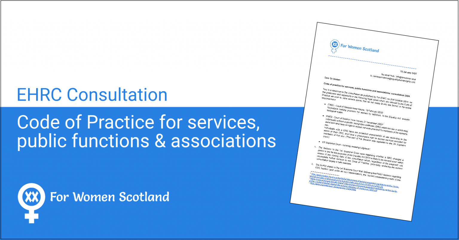 EHRC Code of Practice - For Women Scotland