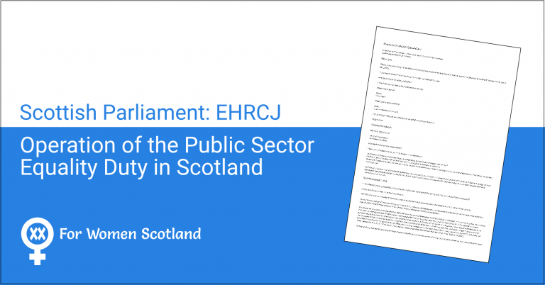 Operation of the PSED in Scotland - For Women Scotland