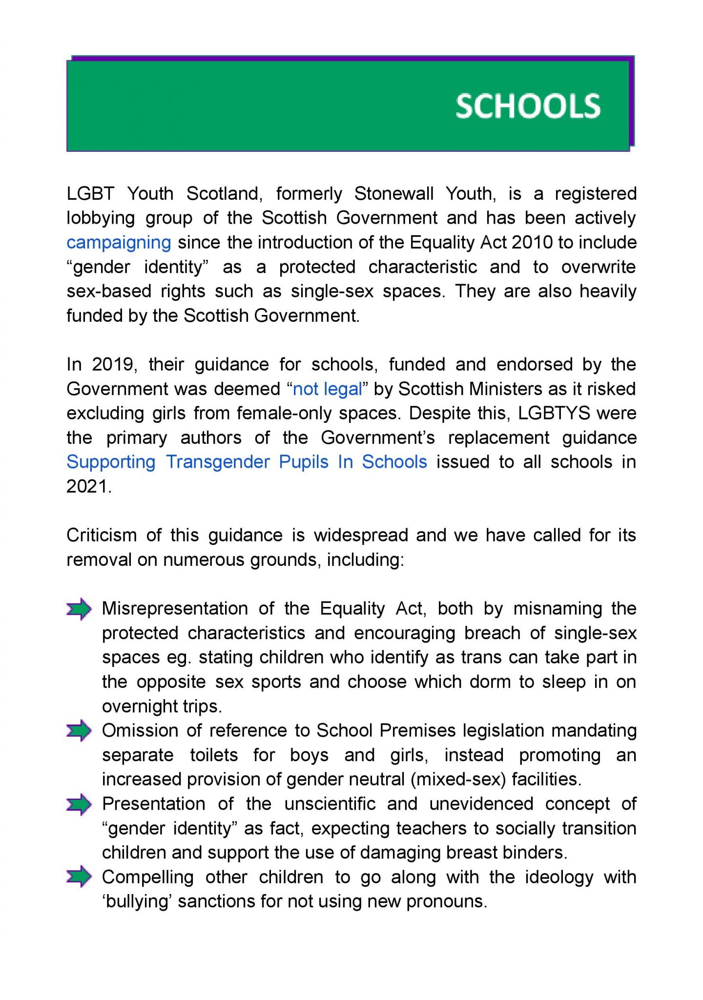 Leaflets - For Women Scotland