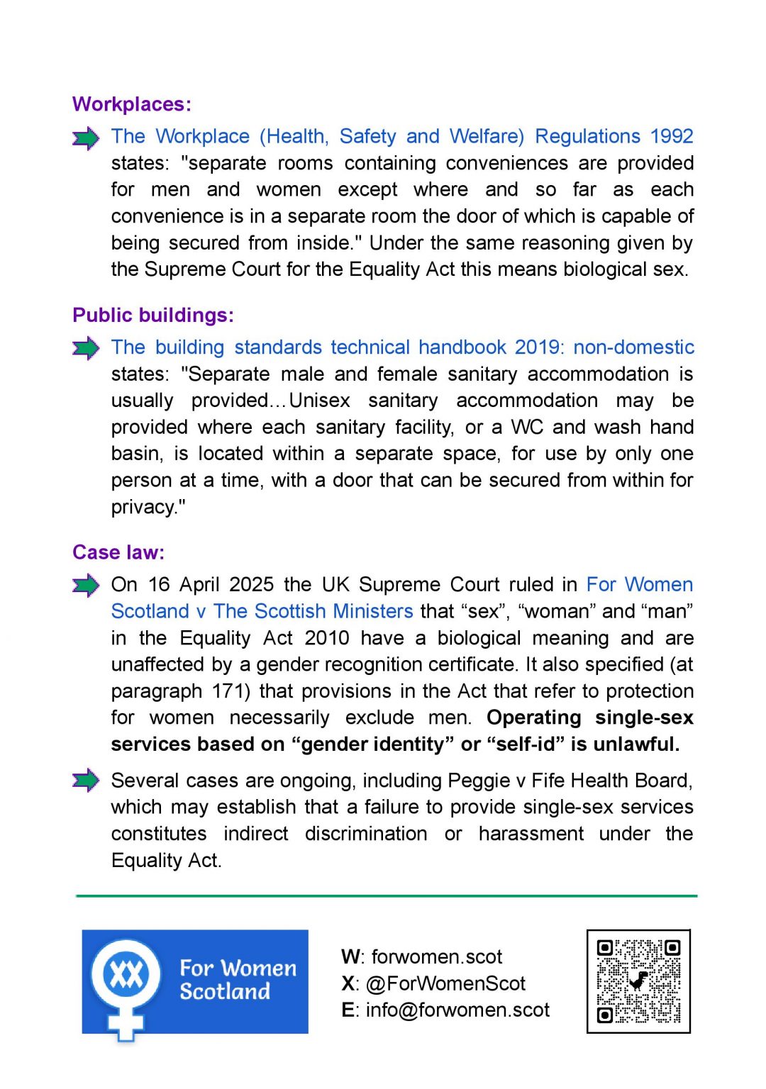 Leaflets - For Women Scotland