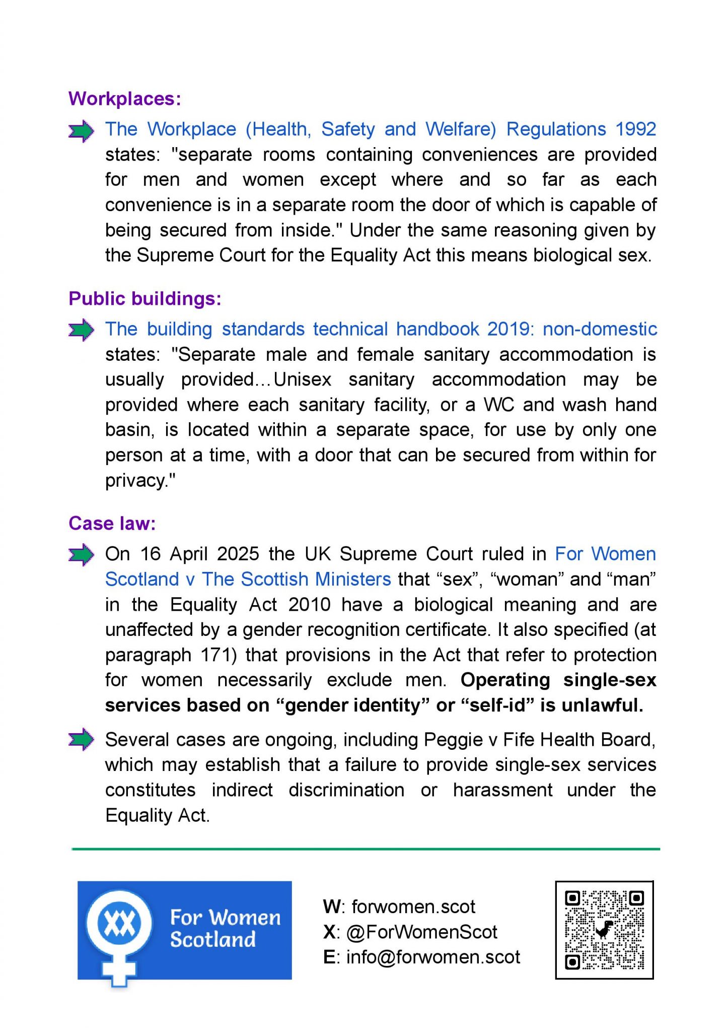 Leaflets - For Women Scotland